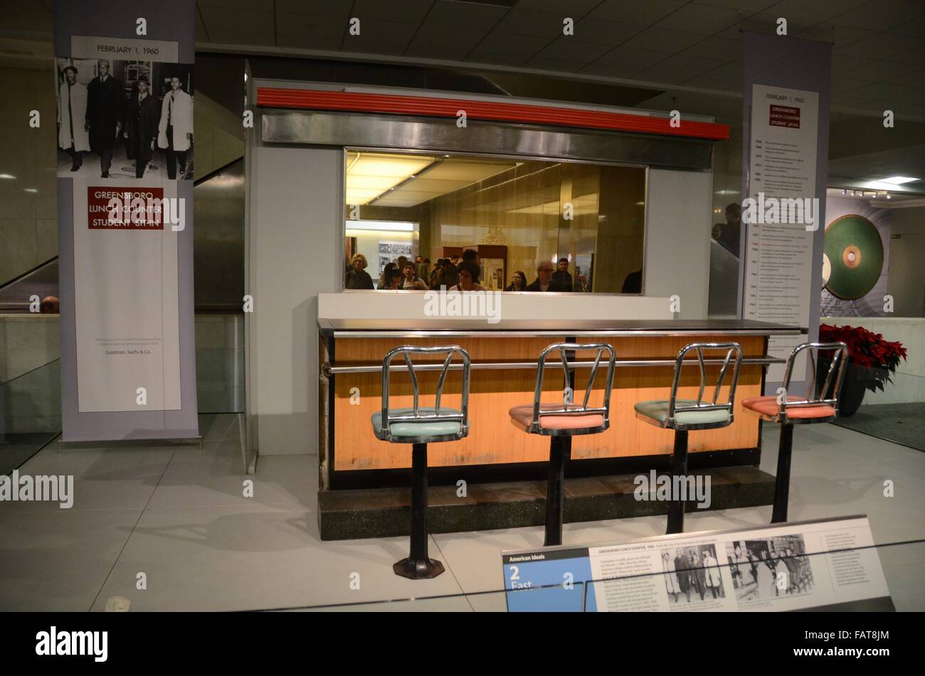 National Museum of American History greensboro counter Stock Photo - Alamy
