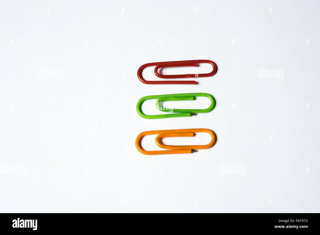 colorful paper clips isolated on white Stock Photo - Alamy