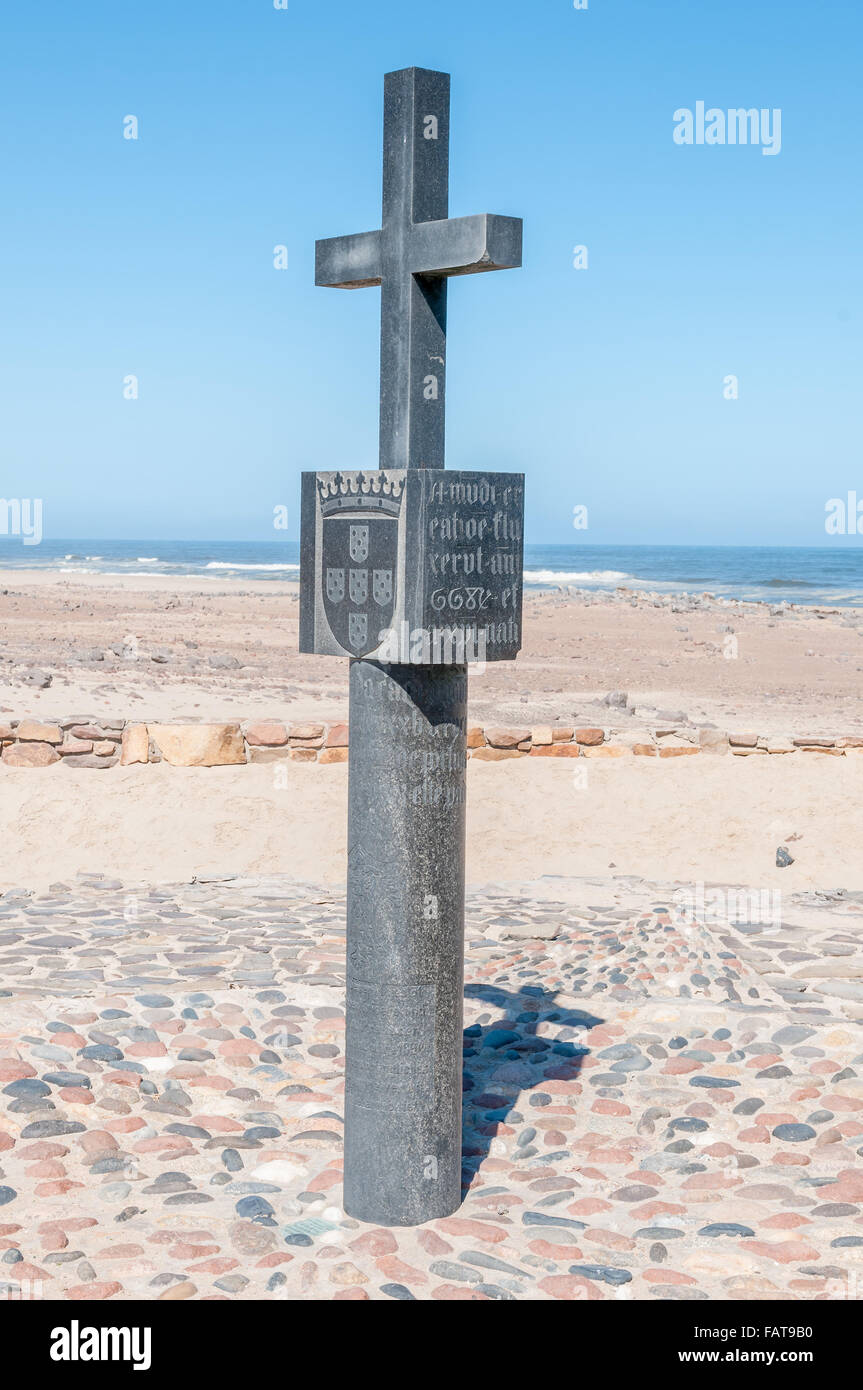 CAPE CROSS, NAMIBIA - JUNE 7, 2011: One of two replicas of the cross ...