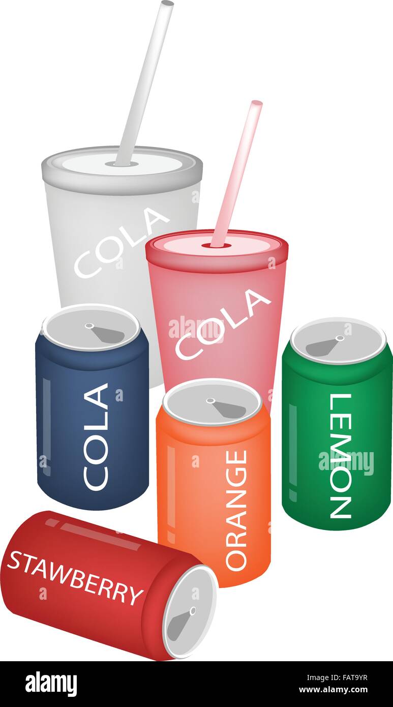 Drinking energy drink can Stock Vector Images - Alamy