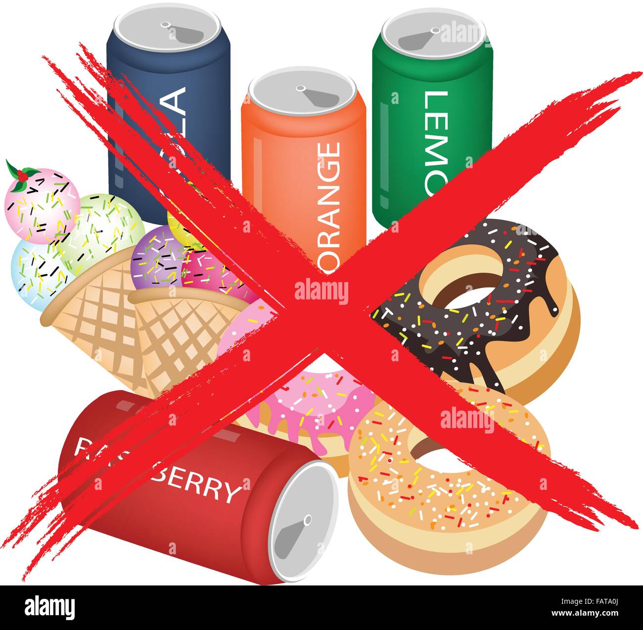 Unhealthy fast food caution hi-res stock photography and images - Alamy