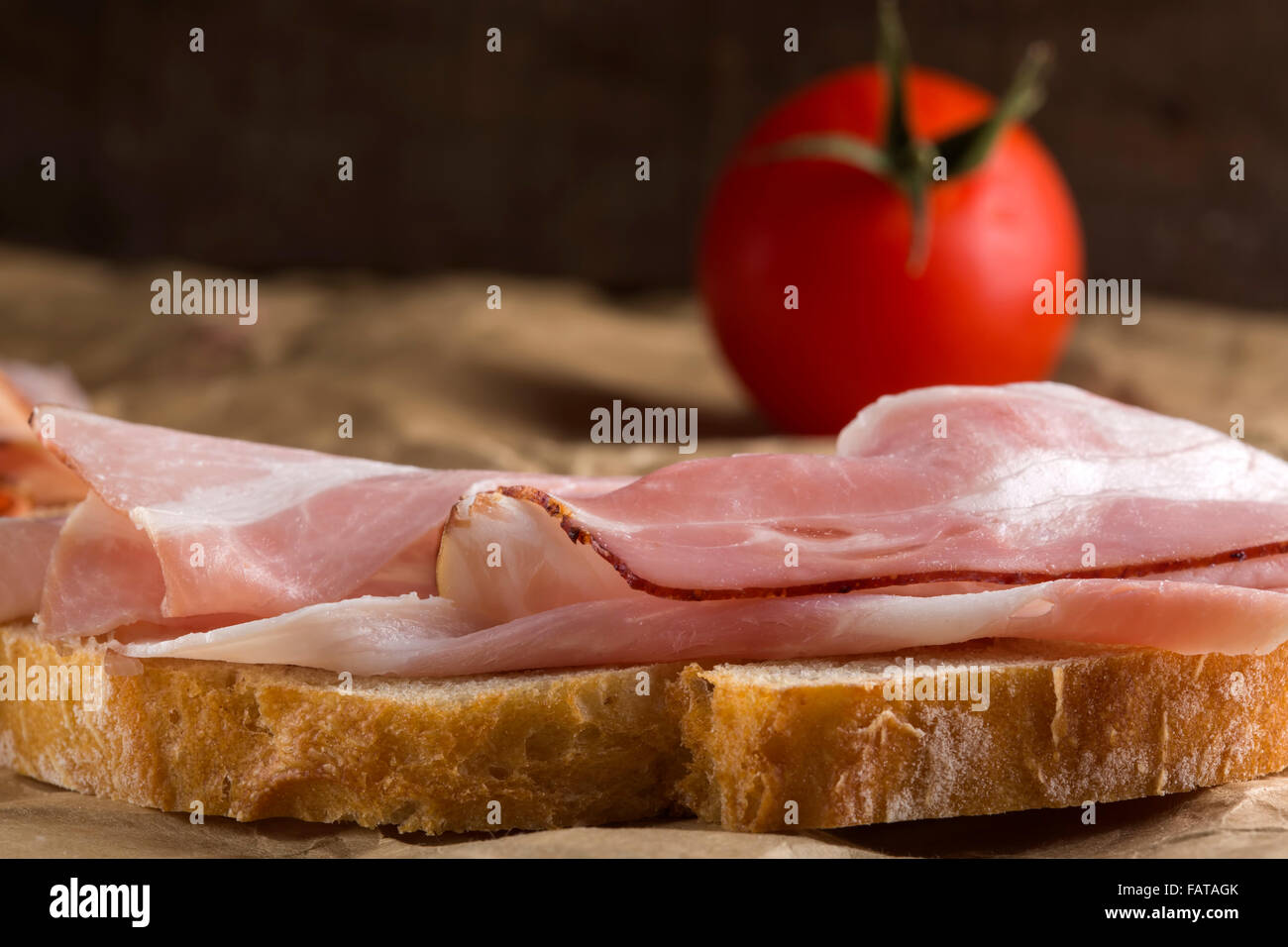 Sliced pork ham over hi-res stock photography and images - Alamy