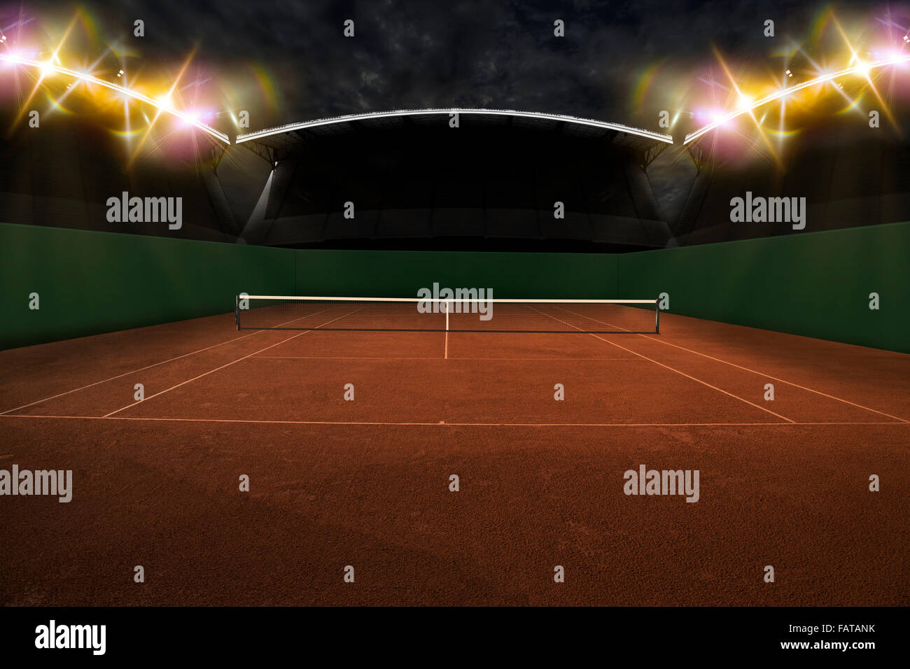 Tennis Court Stadium Stock Photo - Alamy