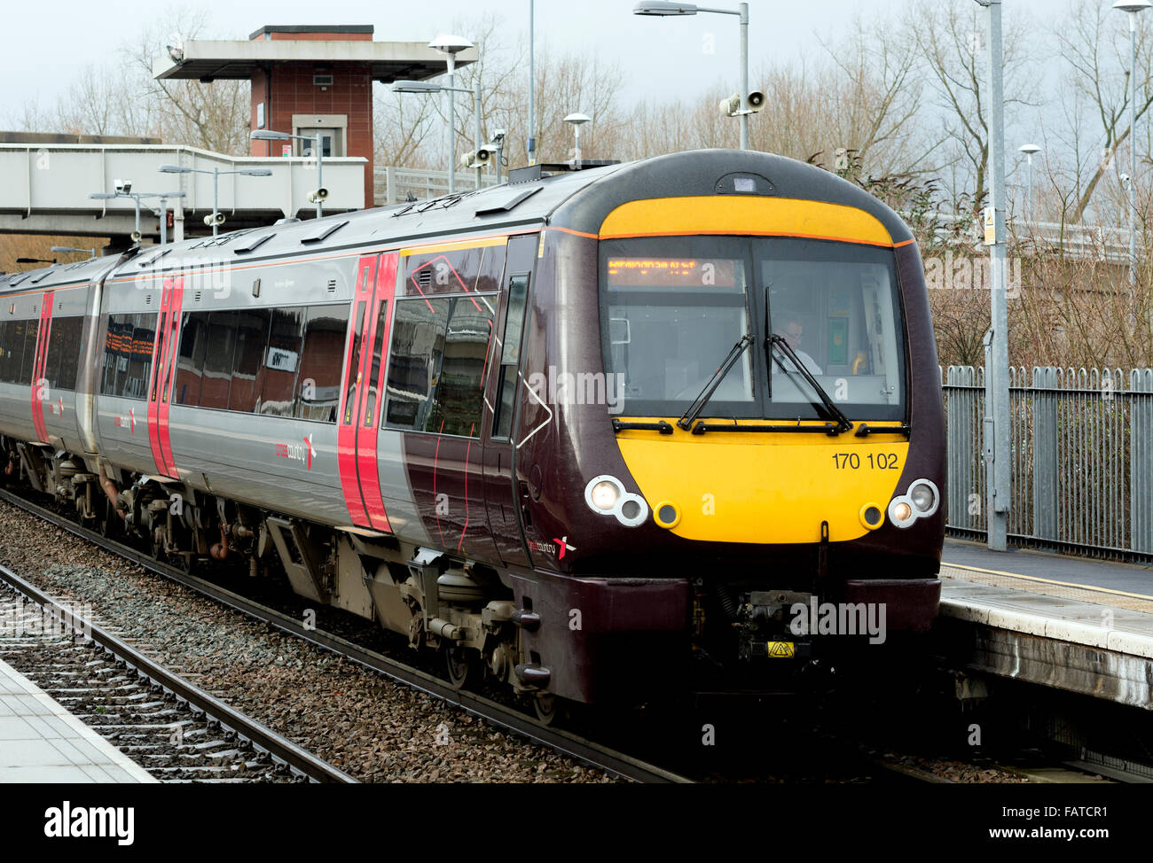 Class 170 CrossCountry train at Coleshill Parkway station, Warwickshire ...