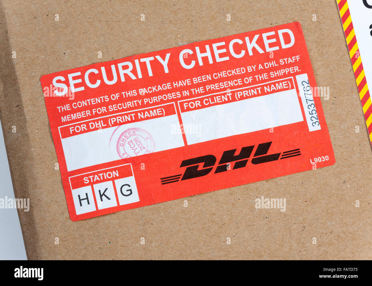 Dhl box hi-res stock photography and images - Alamy