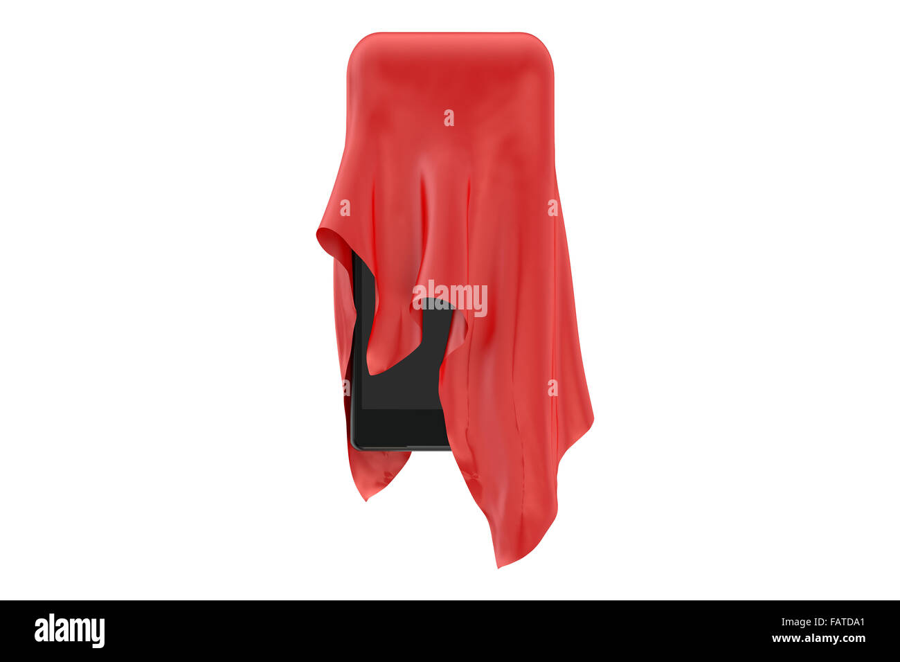 phone covered cloth isolated on white background Stock Photo - Alamy