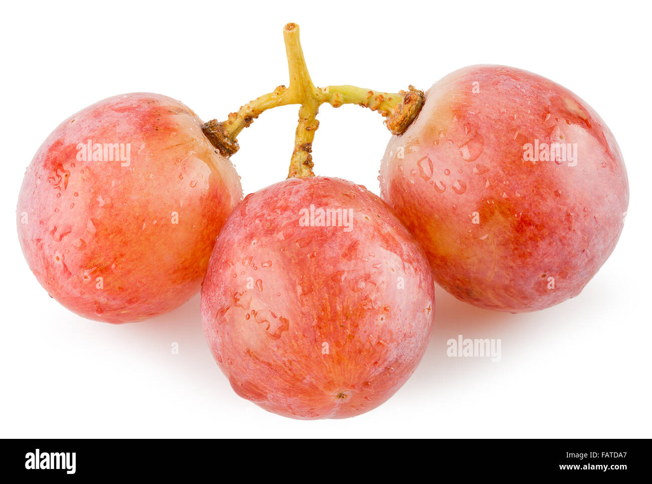 pink grapes isolated on the white background Stock Photo - Alamy