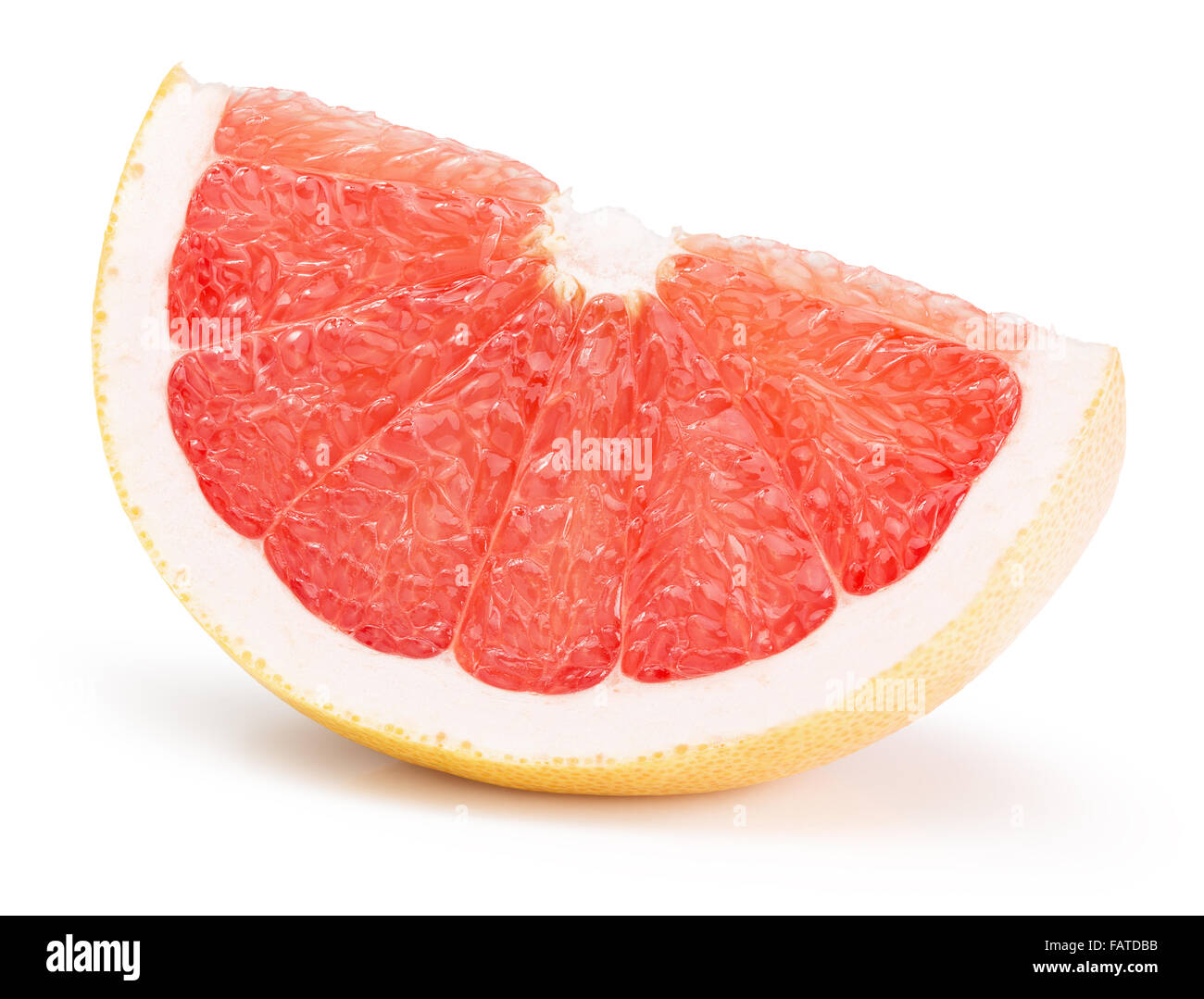 red grapefruit slice isolated on the white background Stock Photo - Alamy
