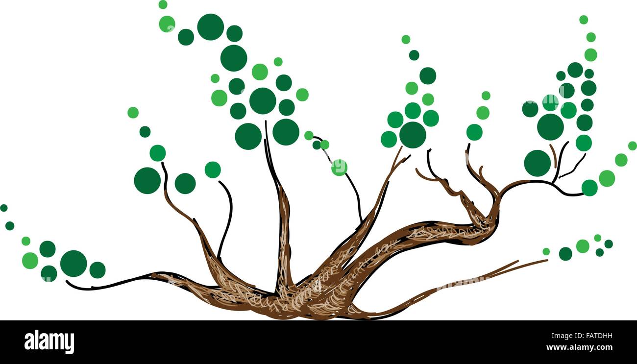 Ecological Concept, An Illustration of Landscaping Tree Symbols or ...