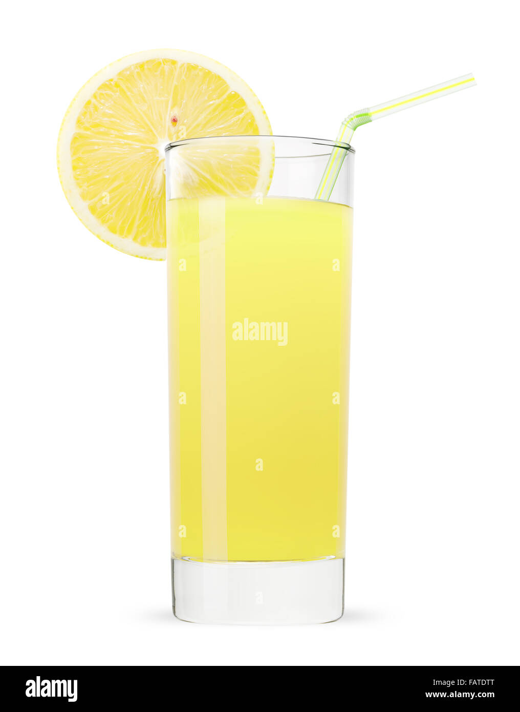 glass of lemon juice isolated on white background Stock Photo - Alamy