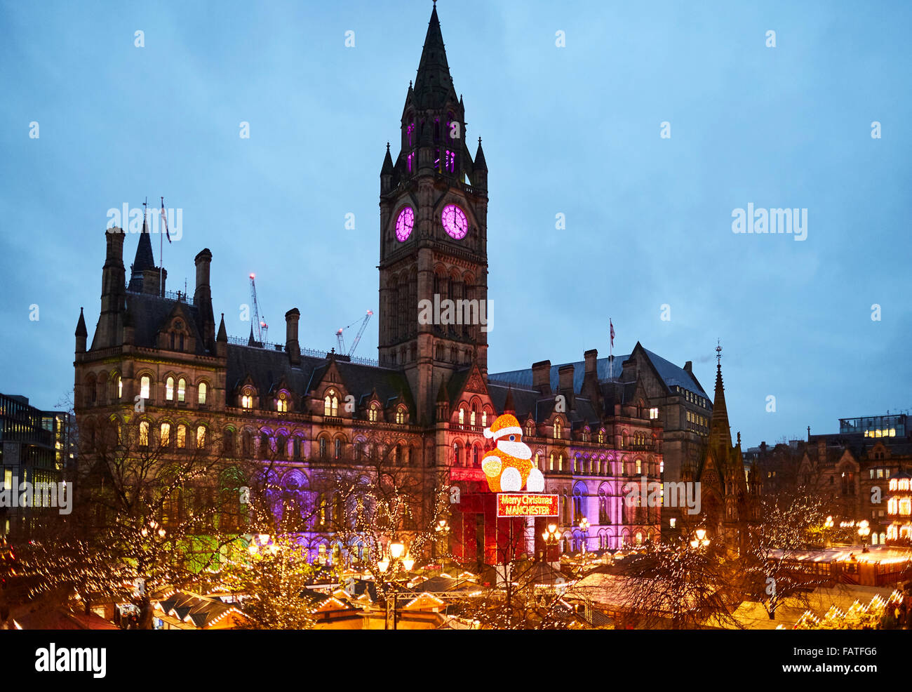 Manchester city centre German style Christmas Markets 2015 in Albert ...