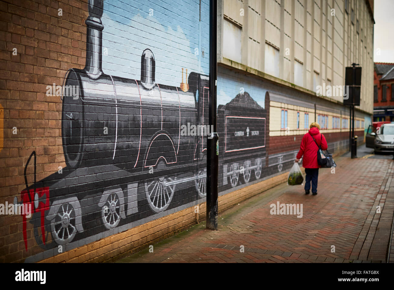 Train mural hi-res stock photography and images - Alamy