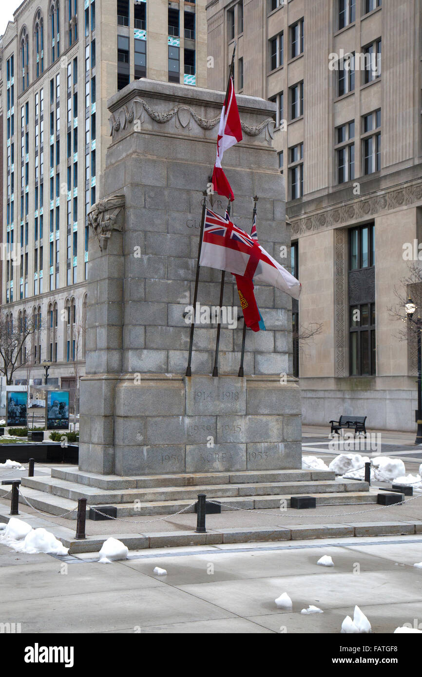 The Cenotaph in Gore Park, Hamilton, Ontario, Canada. In memory of ...