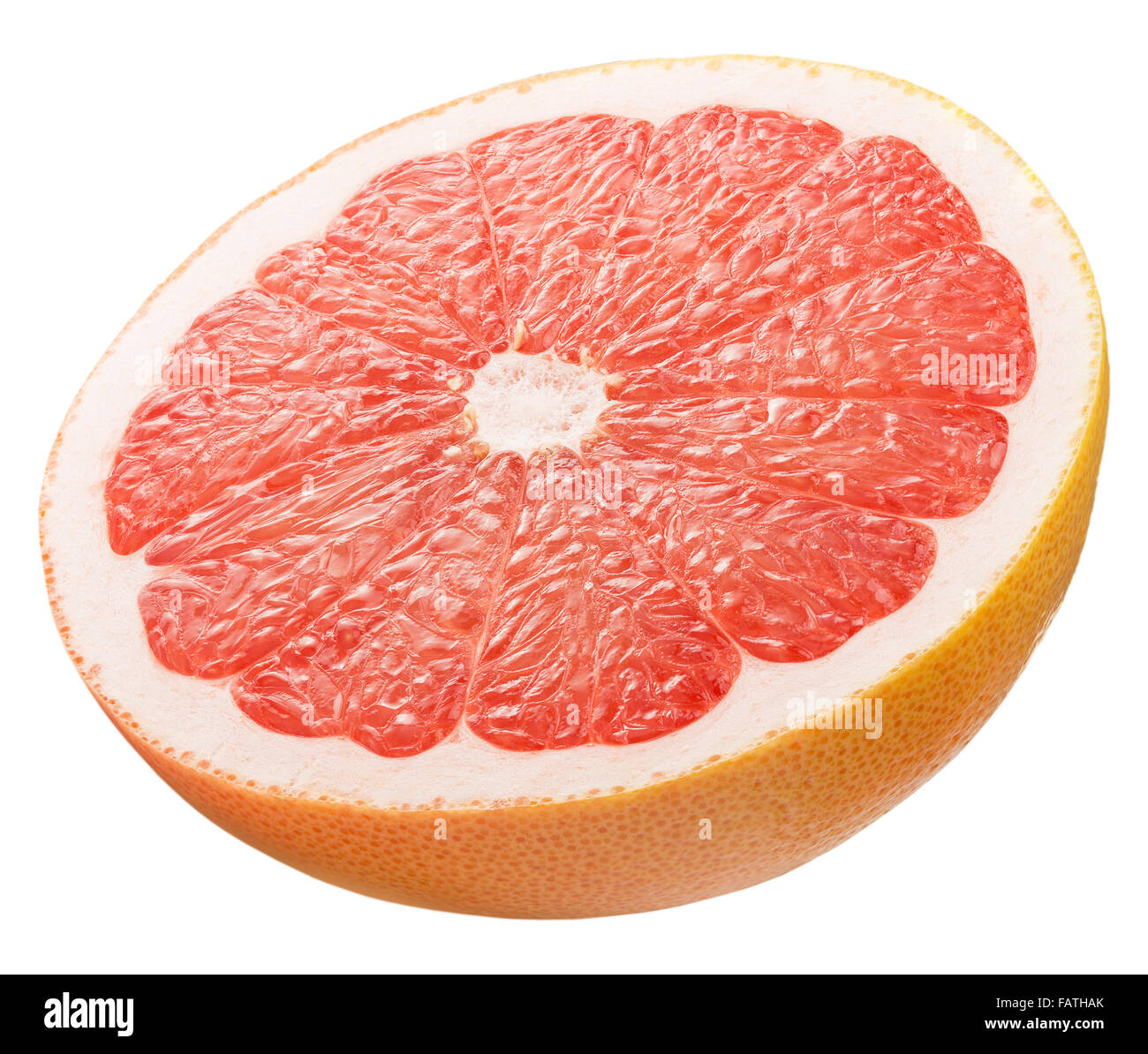 half of grapefruit isolated on white background Stock Photo - Alamy