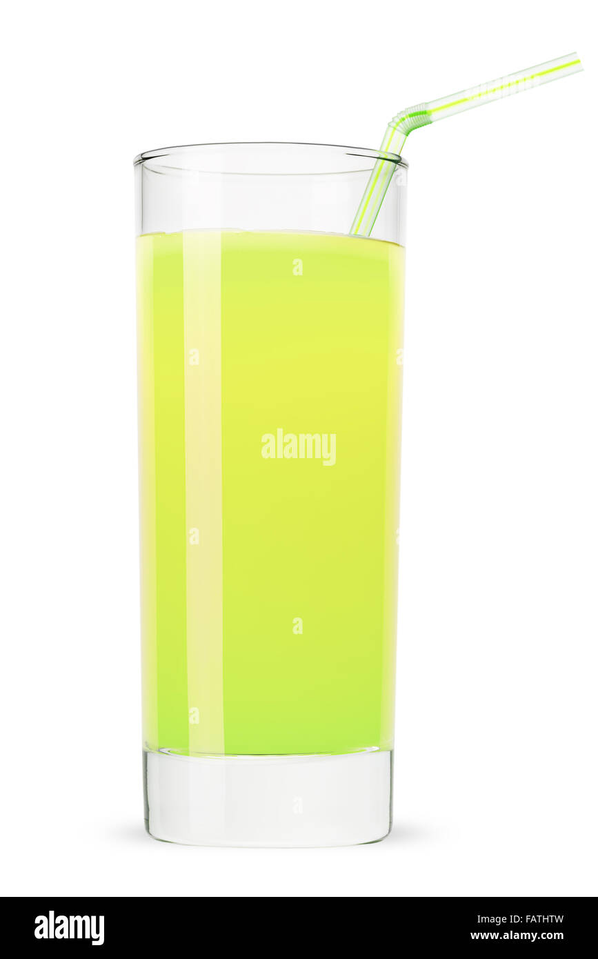 glass of lime juice isolated on white background Stock Photo - Alamy