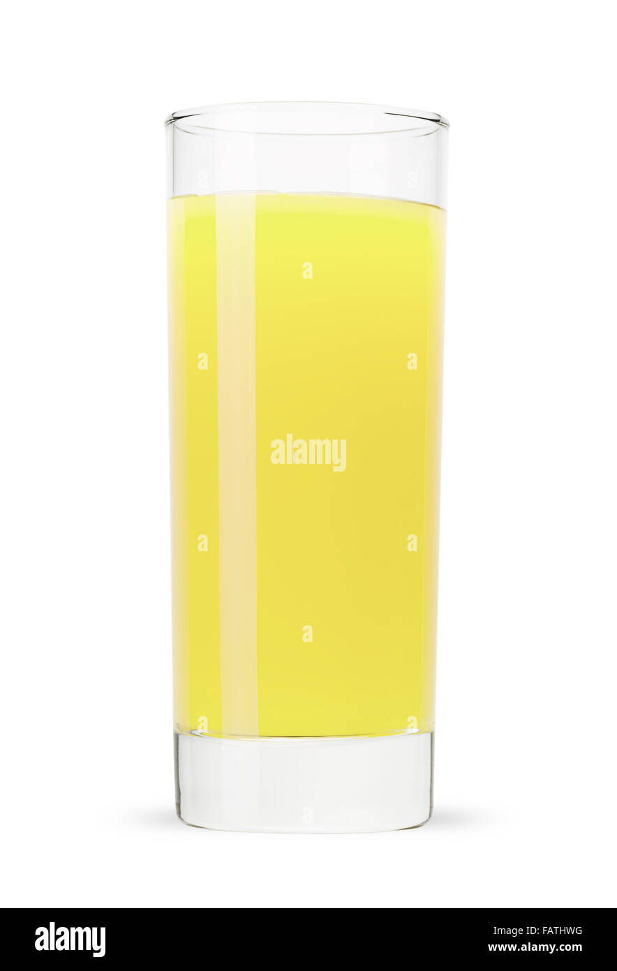 glass of lemon juice isolated on white background Stock Photo - Alamy