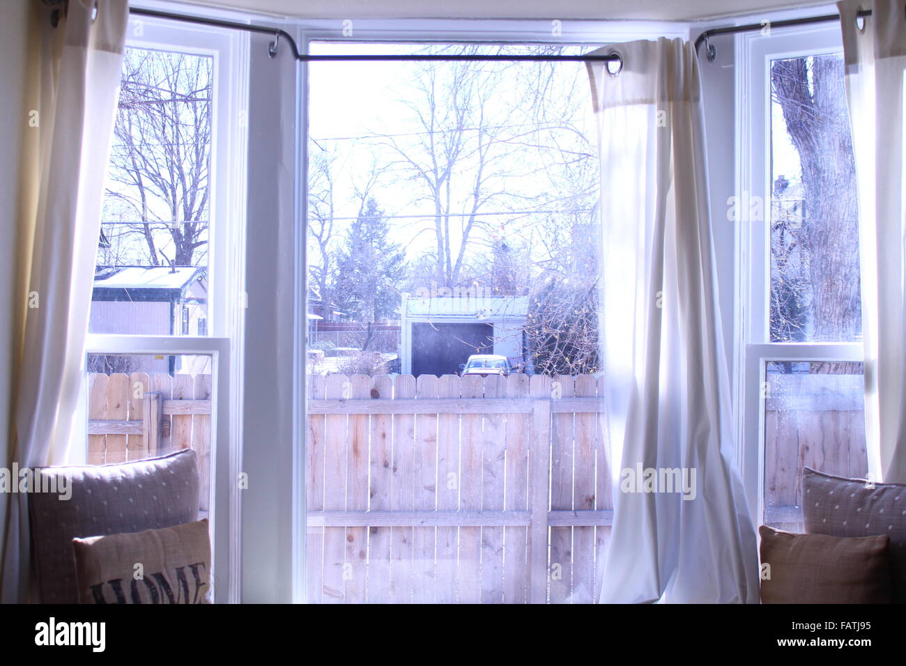 Denver window view during winter Stock Photo - Alamy