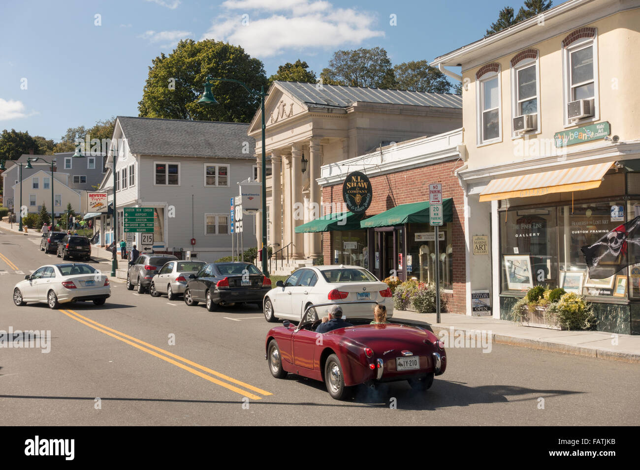 street scene Mystic CT Stock Photo - Alamy