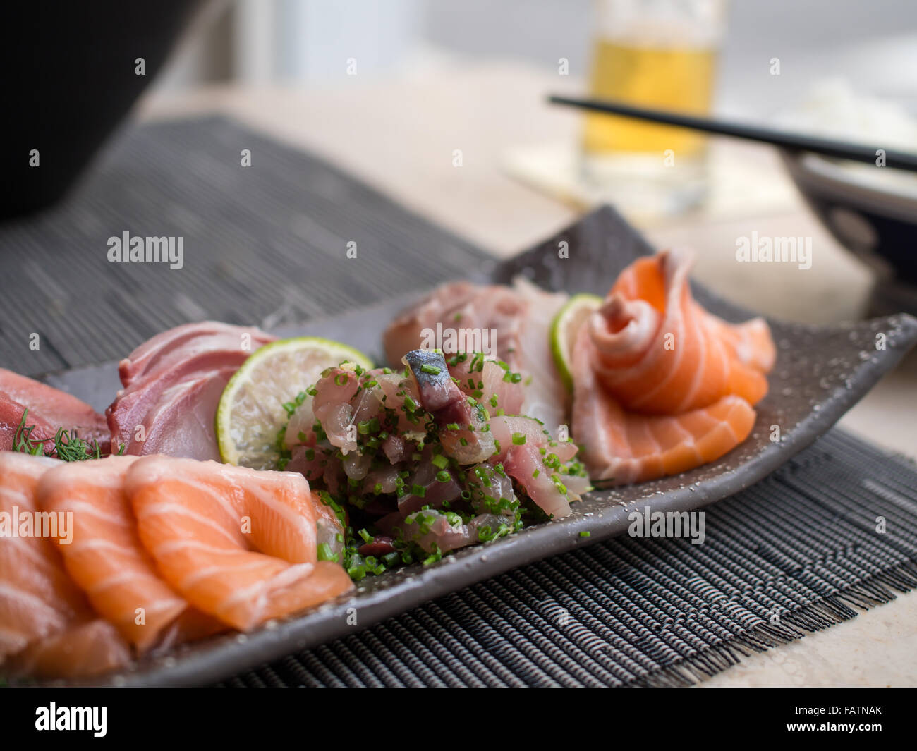 Japanese raw fish. Also known as Sashimi Stock Photo - Alamy