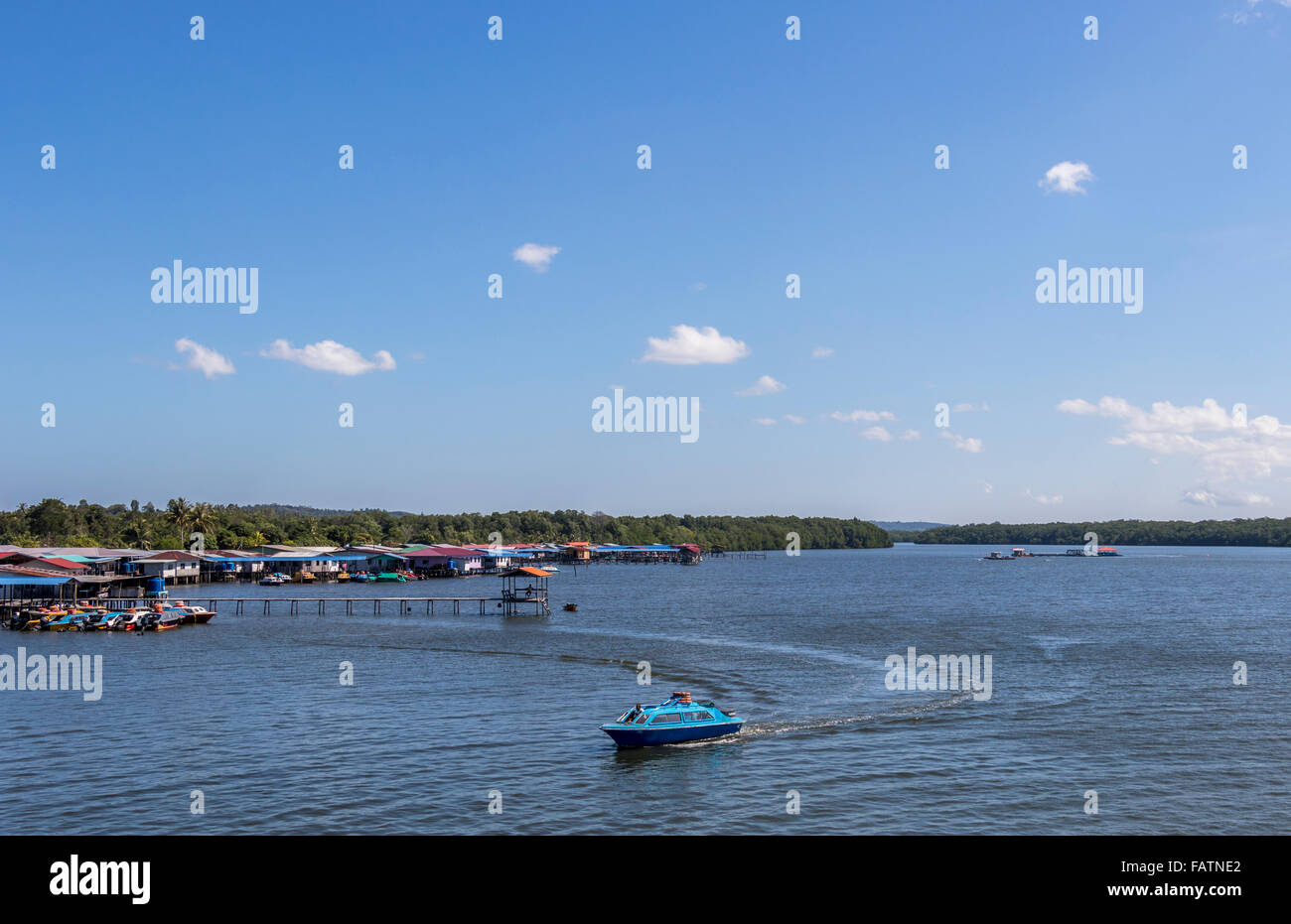 Speed boat from Menumbuk ferry Terminal Sabah East Malaysia Island of ...