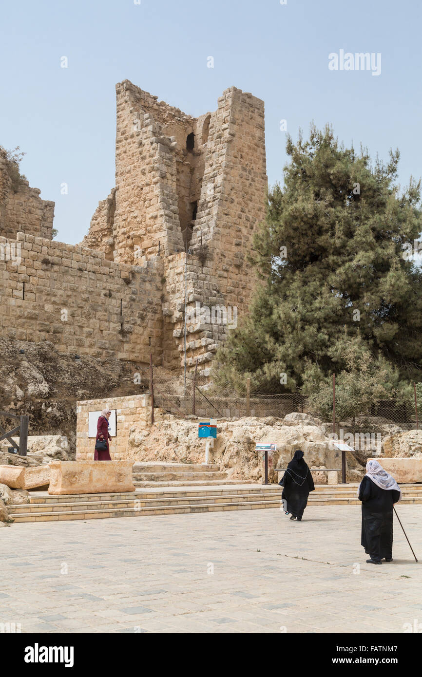 The exterior of the Ajlun Castler near the village of Ajloun, Hashemite ...