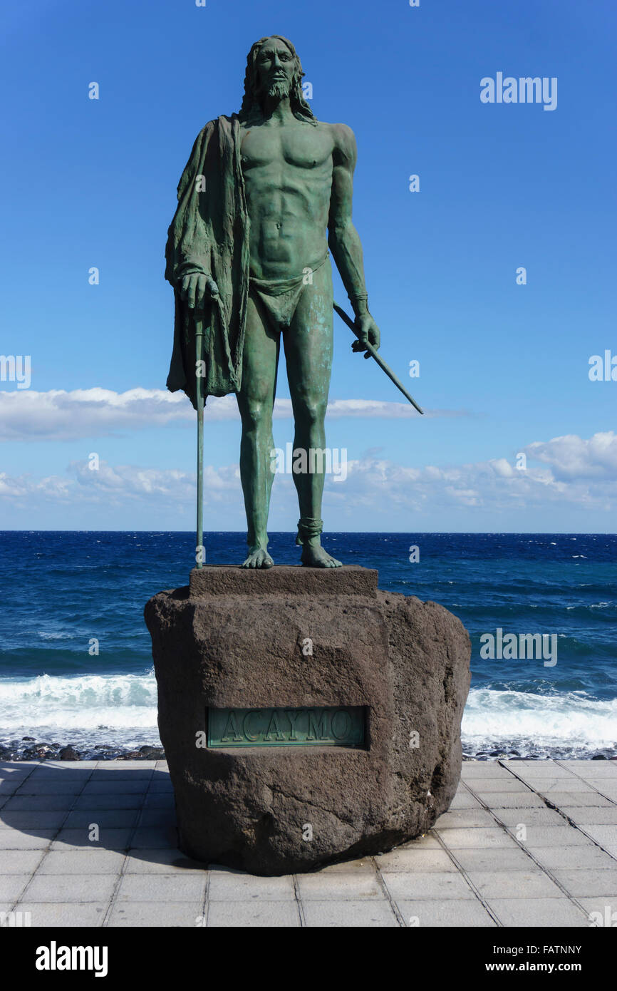 Tenerife, Canary Islands - Candelaria. Statues of the aboriginal ...