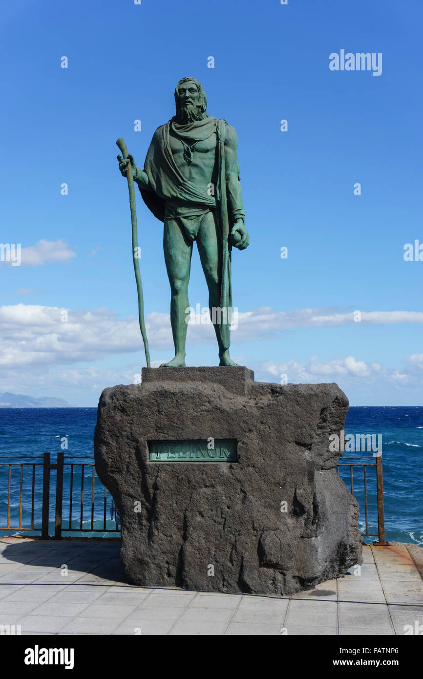 Tenerife, Canary Islands - Candelaria. Statues of the aboriginal ...