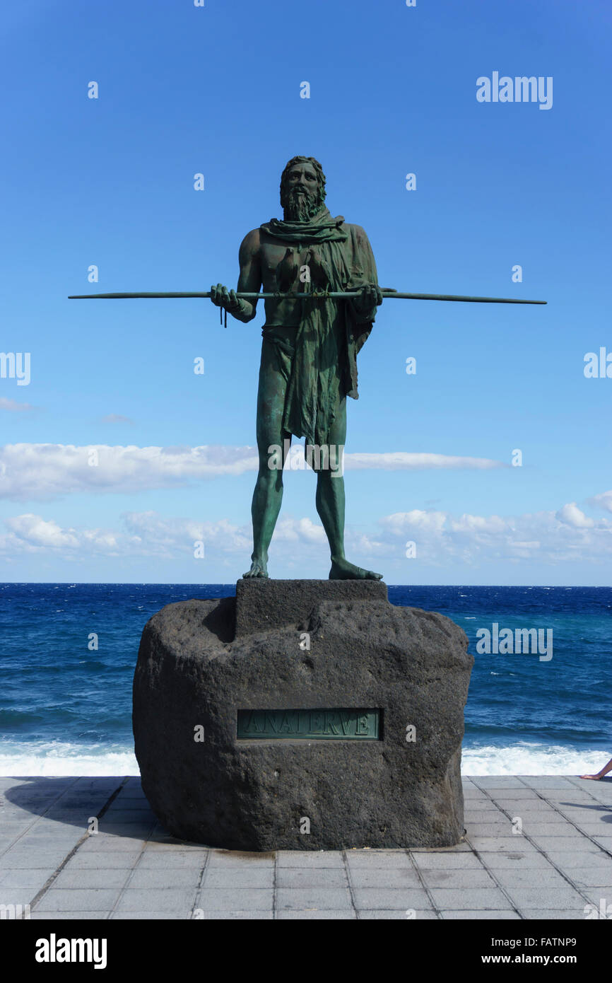 Tenerife, Canary Islands - Candelaria. Statues of the aboriginal ...