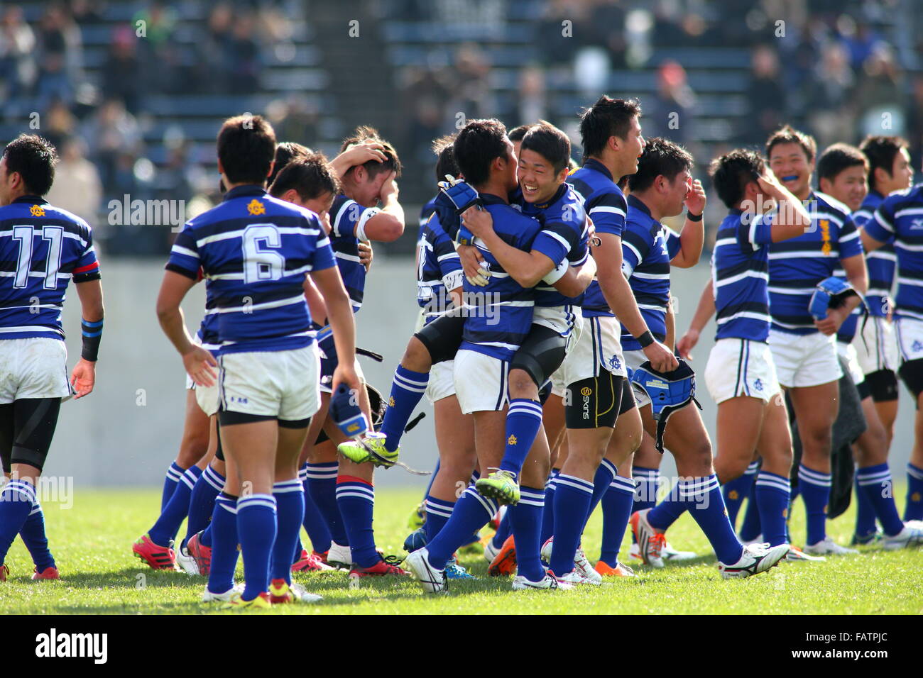 Osaka, Japan. 1st Jan, 2016. Iwamichisuikan team group Rugby : The 95th ...