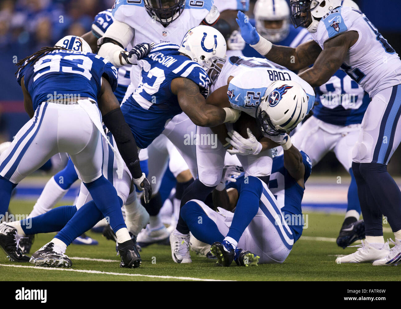 Indianapolis, Indiana, USA. 03rd Jan, 2016. Tennessee Titans running ...