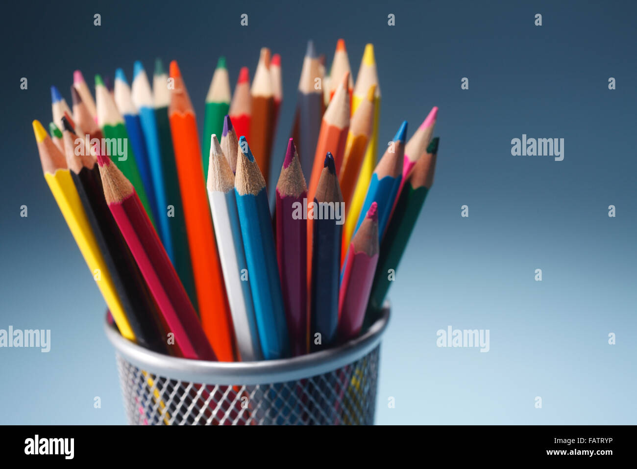 stock image of bunch of color pencil Stock Photo - Alamy