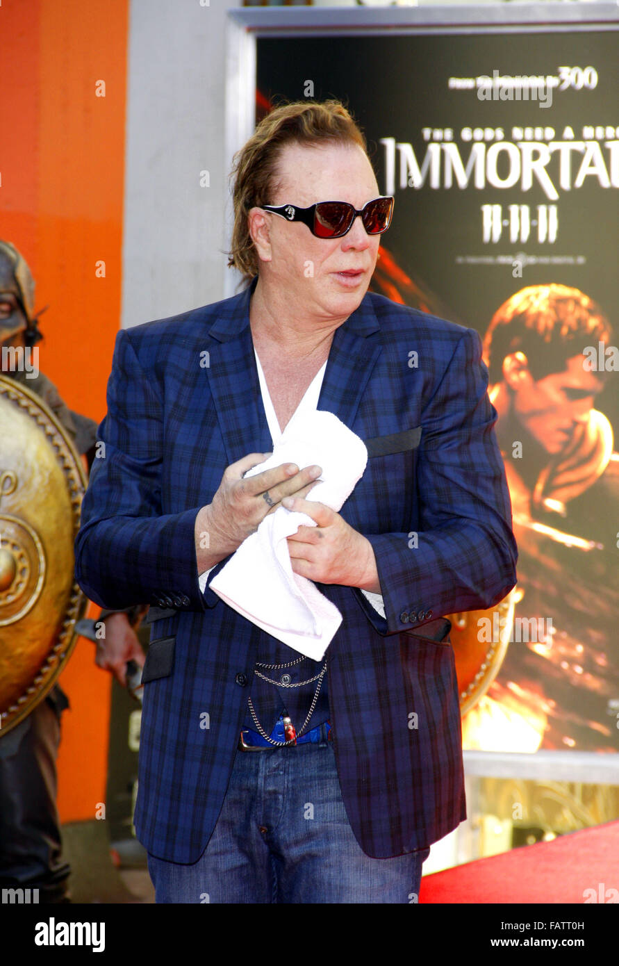 Mickey Rourke Hand And Footprint Ceremony held at Grauman's Chinese ...
