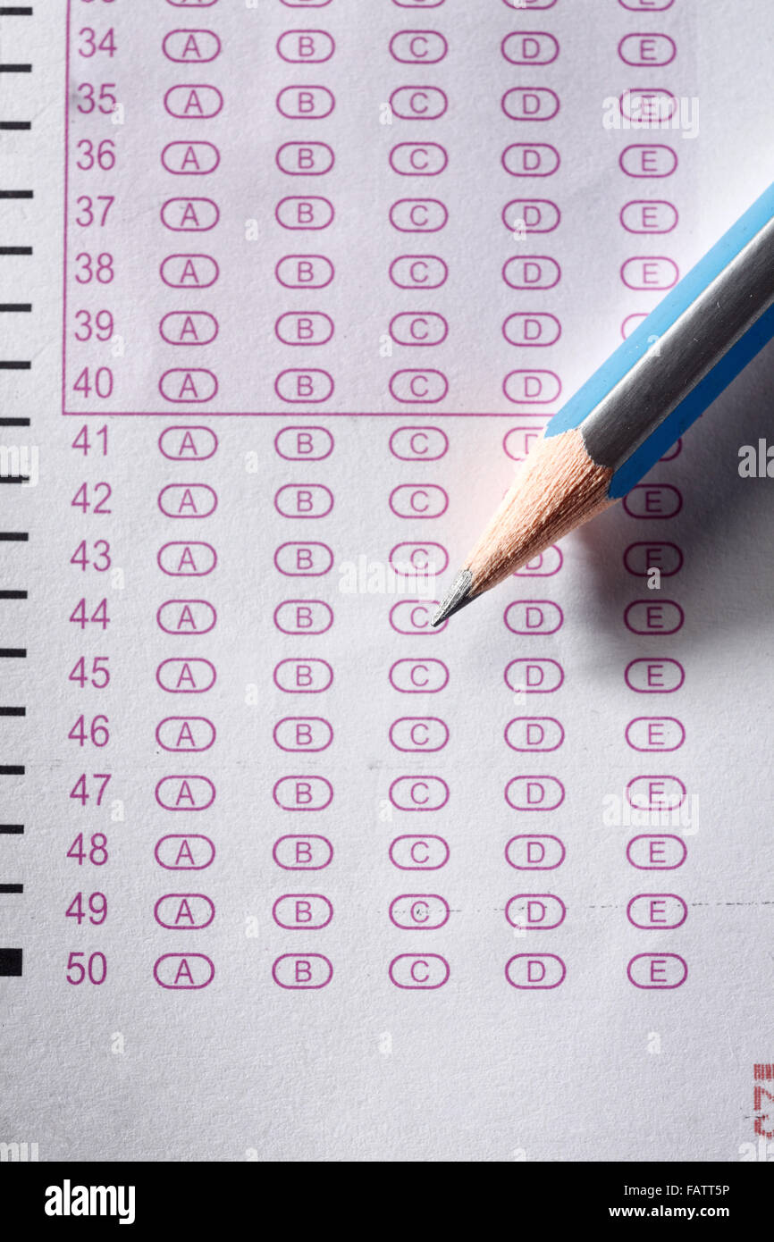 Scantron hi-res stock photography and images - Alamy