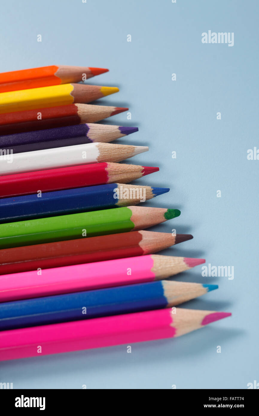 bunch of the color pencil Stock Photo - Alamy