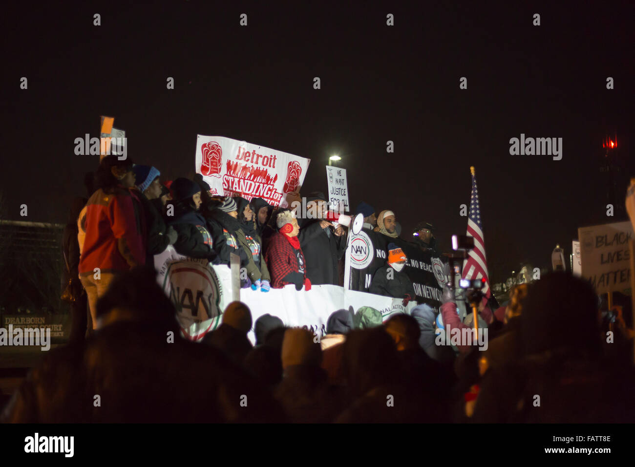 Dearborn, Michigan, USA. 4th January, 2016. Civil rights activists ...