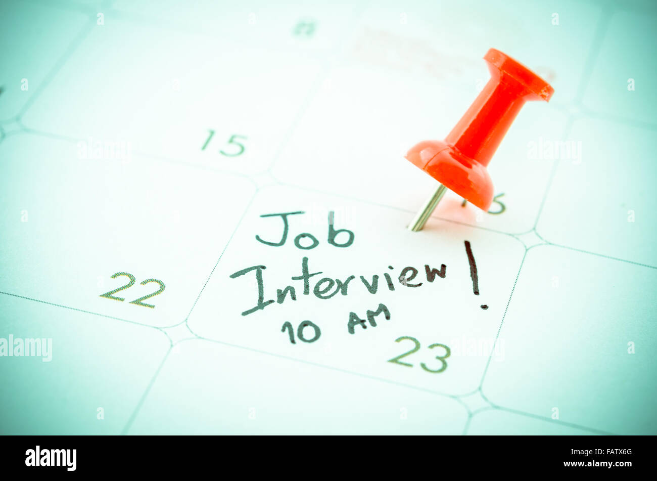 A Job Interview date written on a Calendar Stock Photo - Alamy