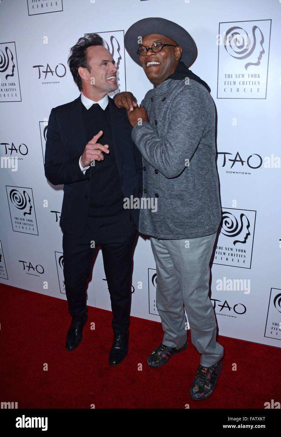New York, NY, USA. 4th Jan, 2016. Walton Goggins, Samuel L. Jackson at ...