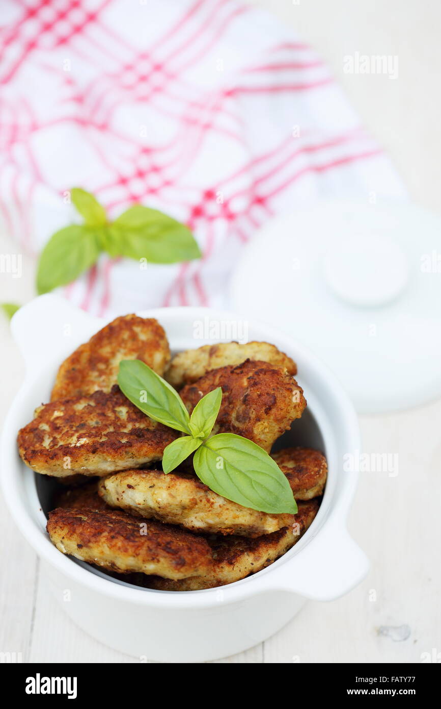 fish cutlets, top view Stock Photo - Alamy