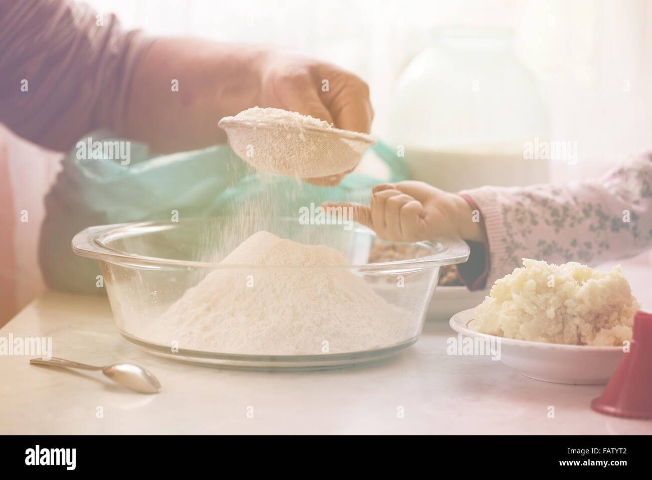 try the sifted flour Stock Photo - Alamy