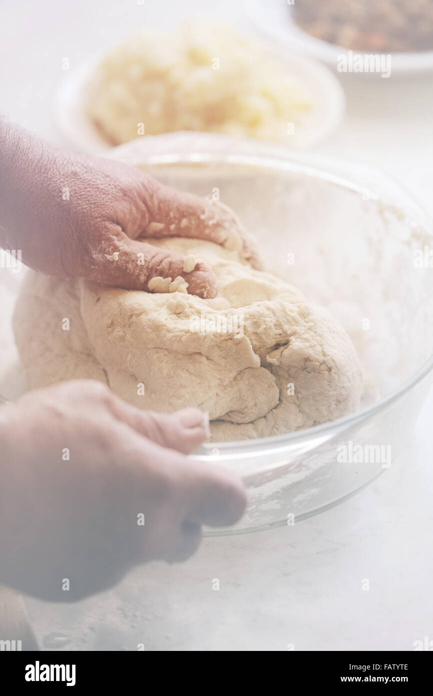 homemade dough preparation Stock Photo - Alamy