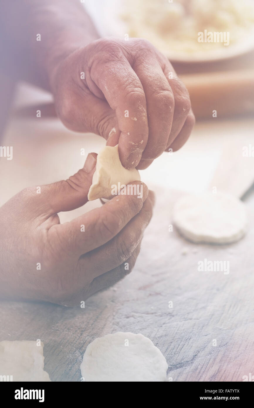 hand mold dumplings Stock Photo - Alamy