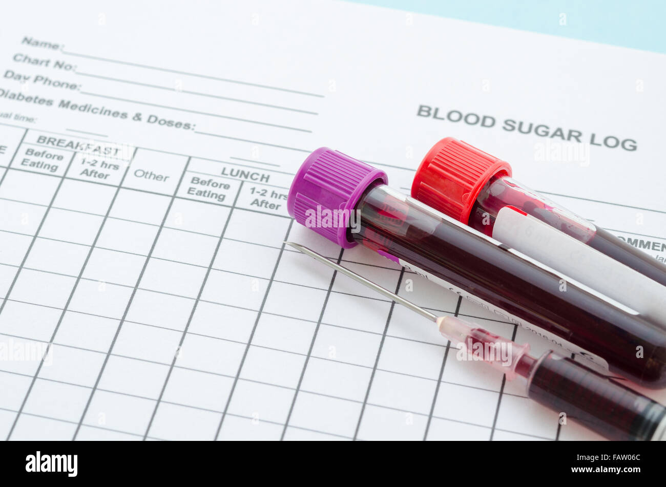 Blood glucose log hi-res stock photography and images - Alamy
