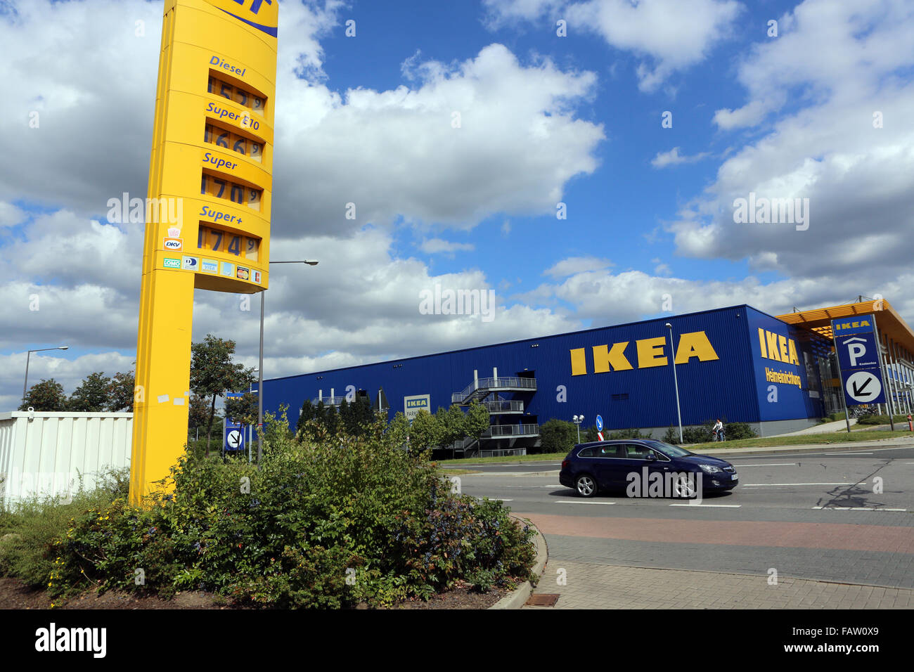 Europe German gas station Stock Photo - Alamy