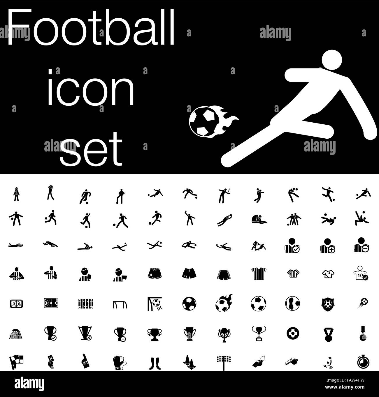 Football icon set. Vector Illustration Stock Vector Image & Art - Alamy