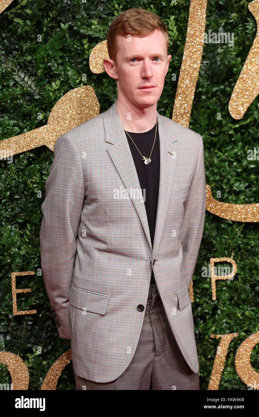 The British Fashion Awards 2015 - Arrivals Featuring: Jordan Askill ...