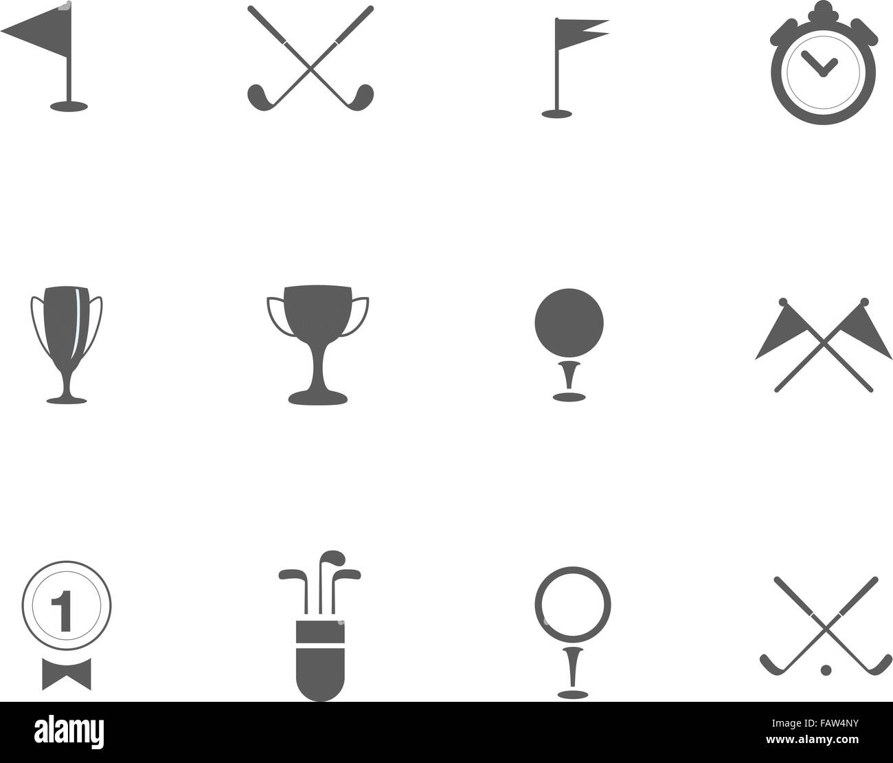 Golf icon set. Vector Illustration Stock Vector Image & Art - Alamy