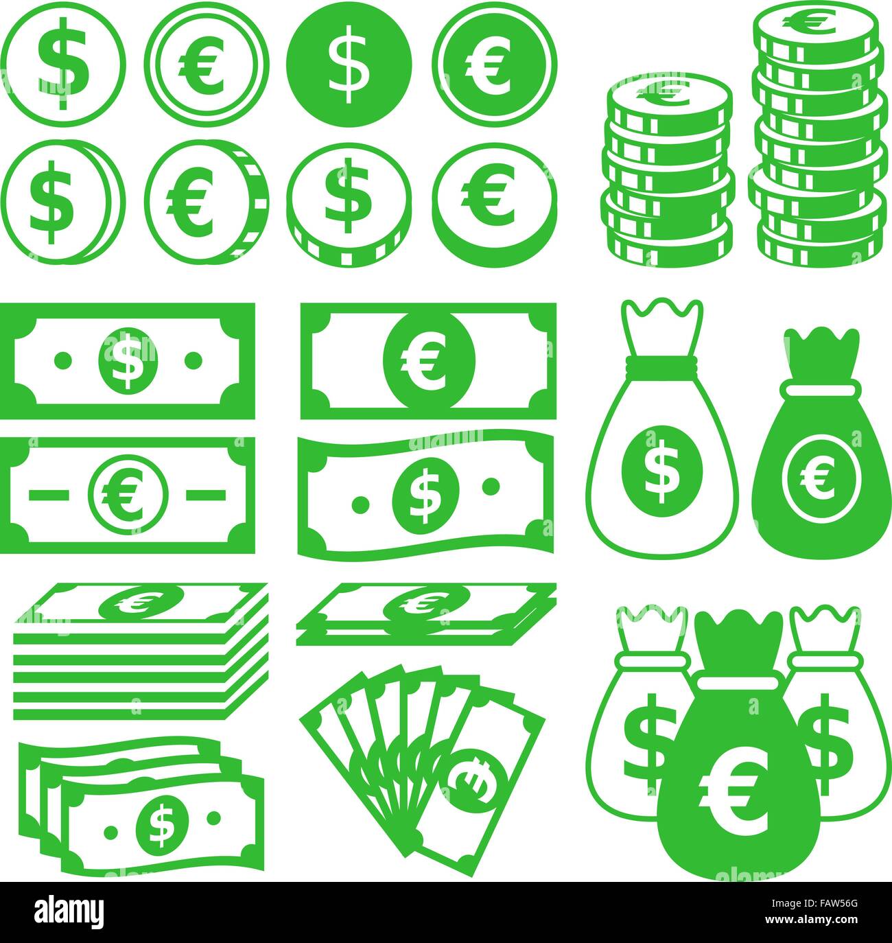 Money icon set Stock Vector Image & Art - Alamy