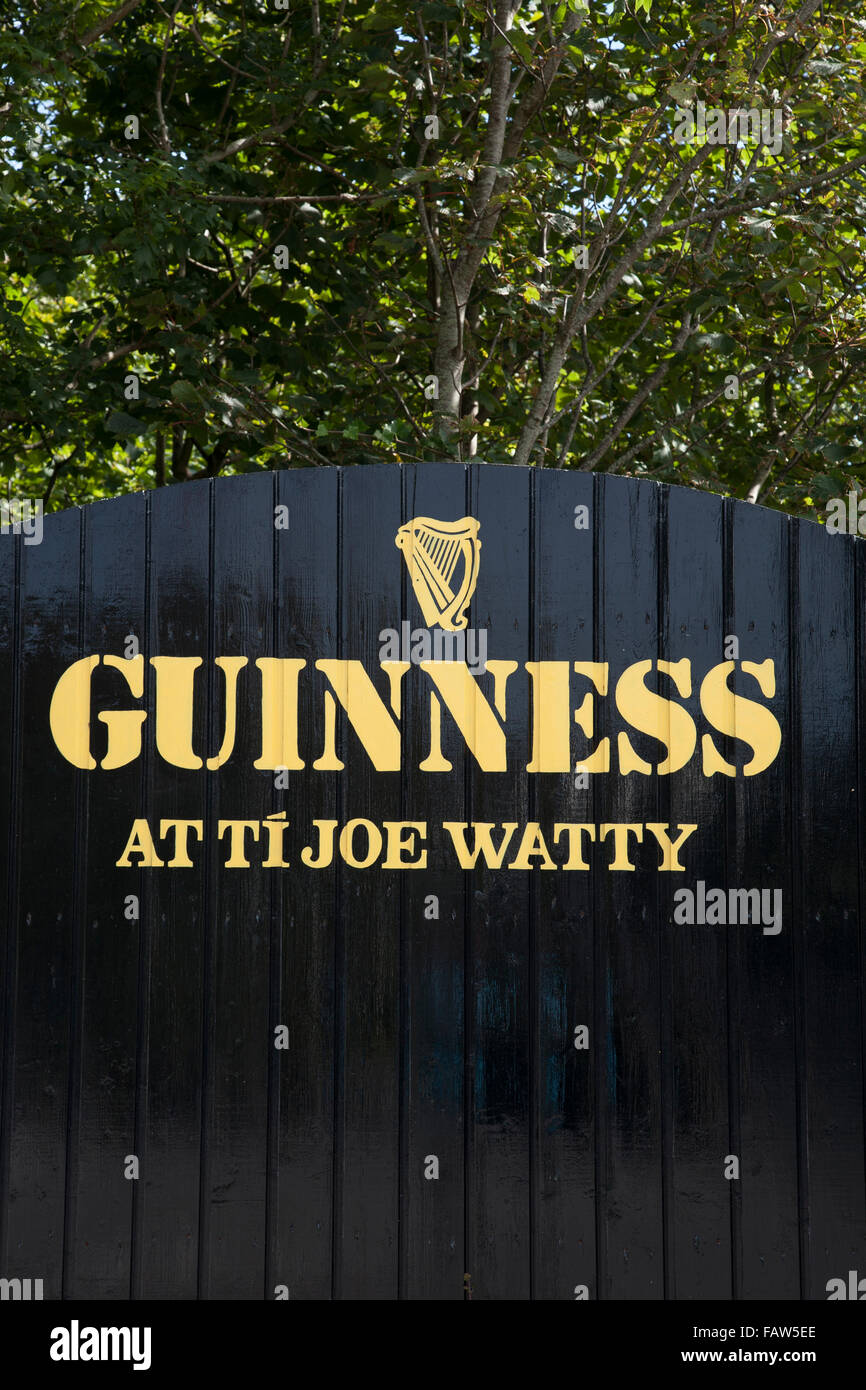 Guiness Sign at Joe Watty Bar and Restaurant, Kilronan Village ...