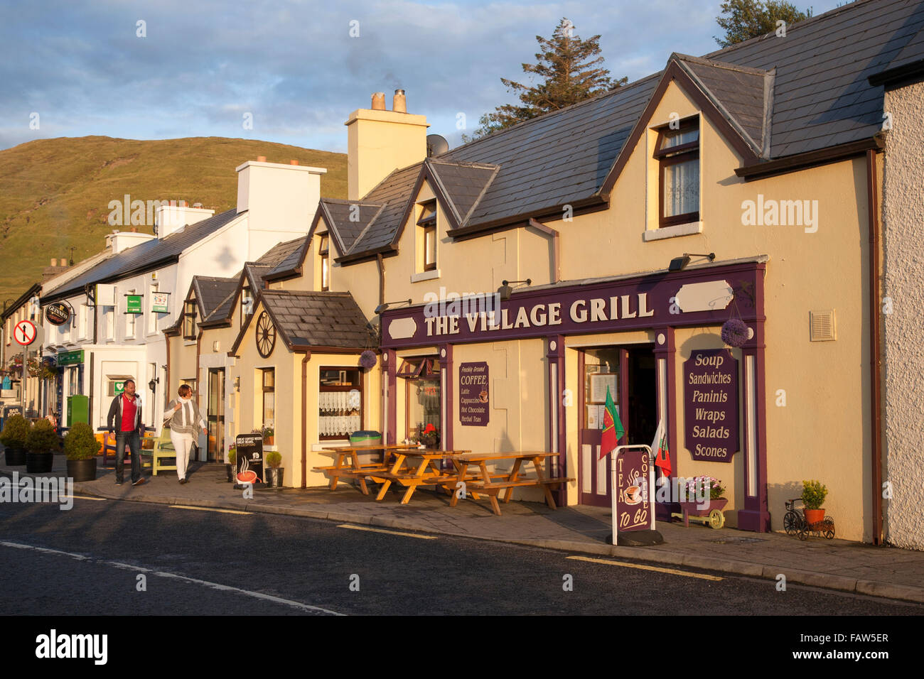 Leenane Village, Connemara National Park, Galway, Ireland Stock Photo ...