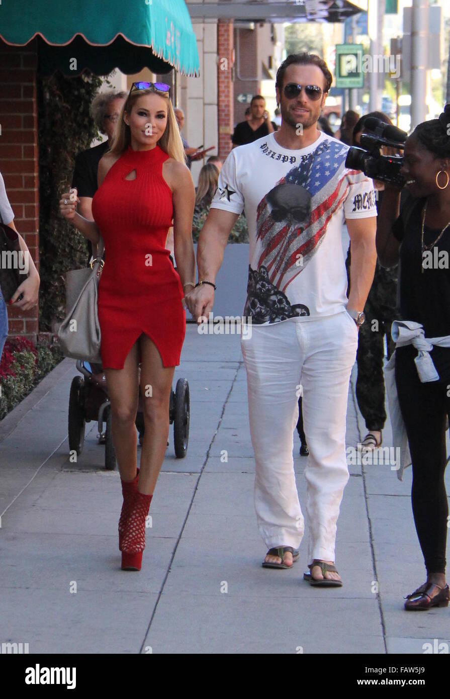 Bastian and Maria Yotta hold hands whilst shopping in Beverly Hills ...